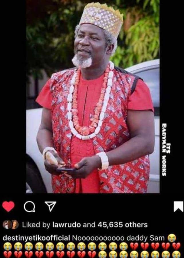 Renown Nollywood actor Sam Obiago dies - The Maravi Post