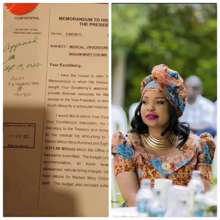 Of Chilima's wife MK312 million medical expenses: It's her entitlement ...